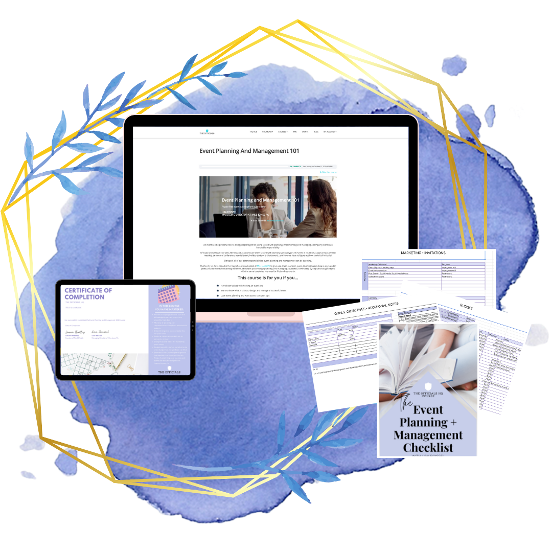 Event Planning + Management 101 - The Officials