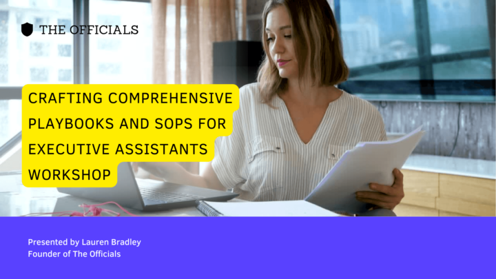 Workshop - Crafting Comprehensive Playbooks and SOPs for Executive ...