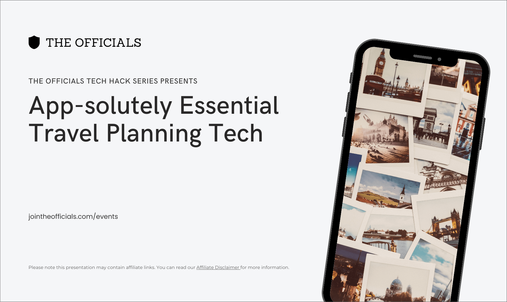 Tech Hack - App-solutely Essential Travel Planning Tech - The Officials